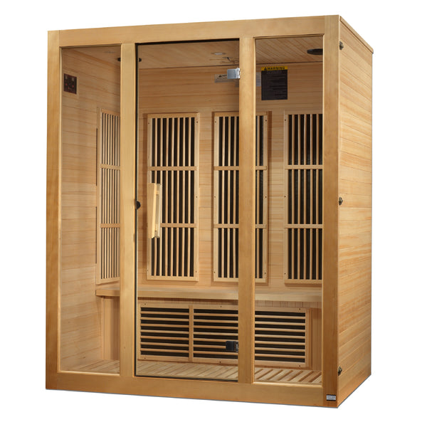 Maxxus "Bellevue" 3 Person Low EMF FAR IR Sauna (MX-J306-01) – Dynamic Saunas Direct